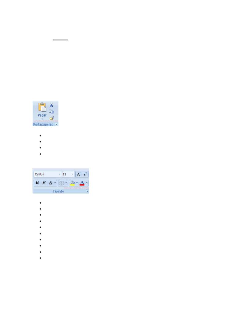 Menu Inicio de Excel y Sus Secciones | PDF