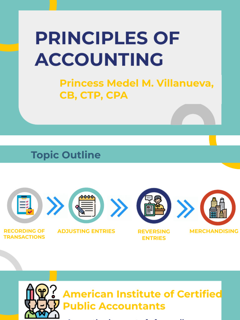 Principles of Accounting | PDF