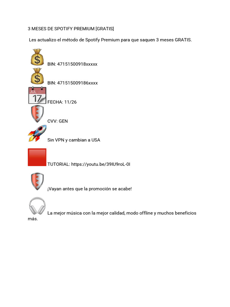 3 Meses Spotify Bins | PDF