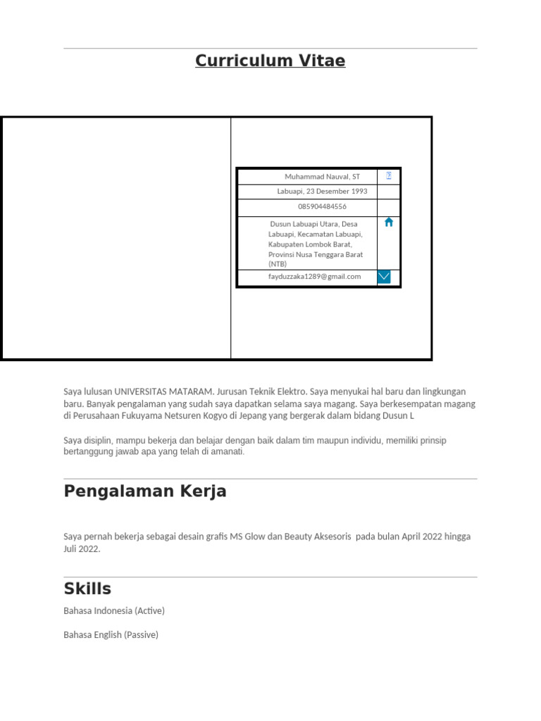 Cv Dea Komalasari New | PDF