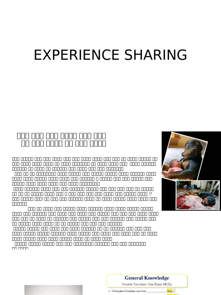 Experience Sharing | PDF