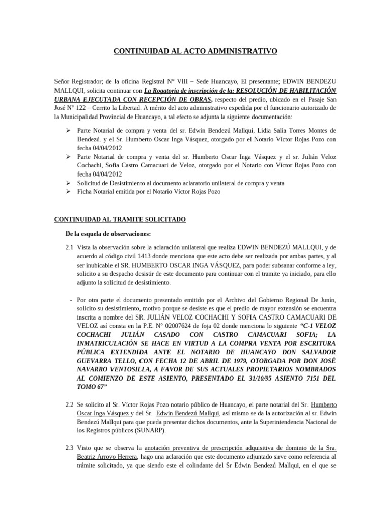 Rogatoria Documento de Presentacion RR - PP. Enero 2024 | PDF