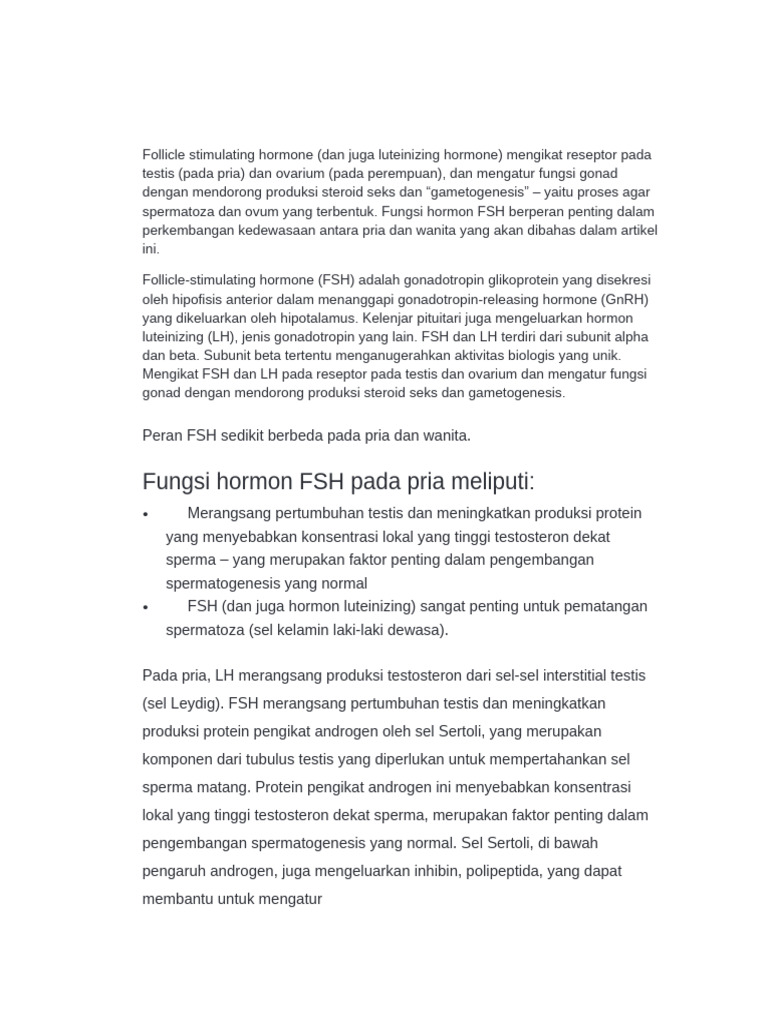 Follicle Stimulating Hormone | PDF
