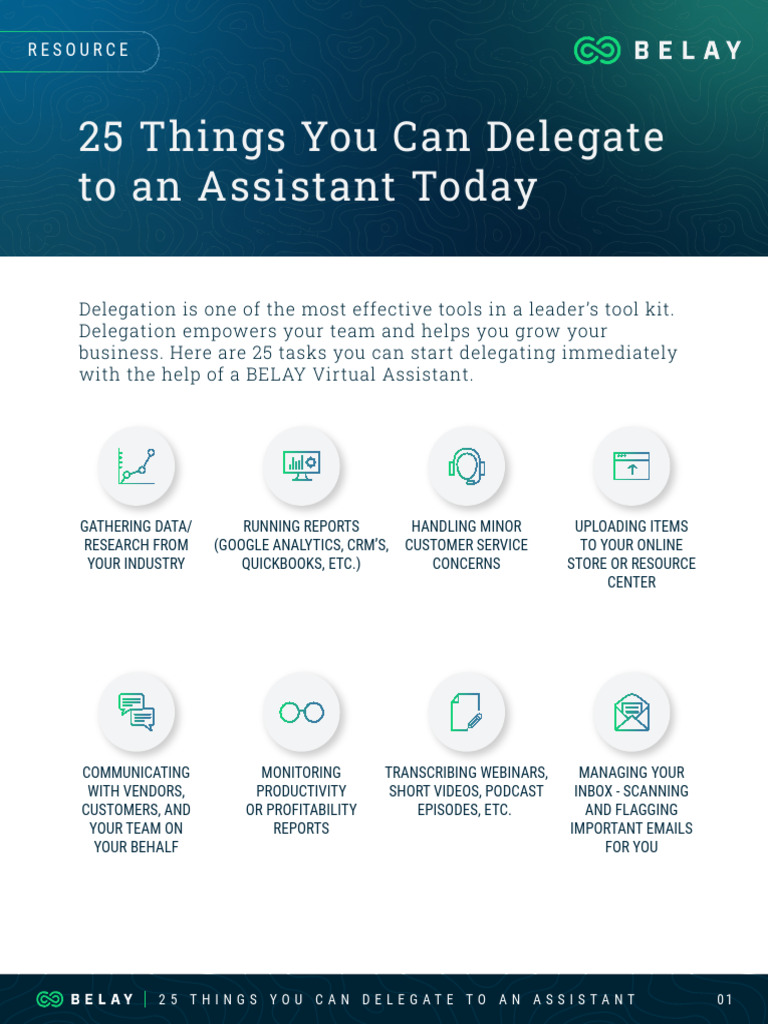 25 Things You Can Delegate To An Assistant Today | PDF | Business | Finance & Money Management