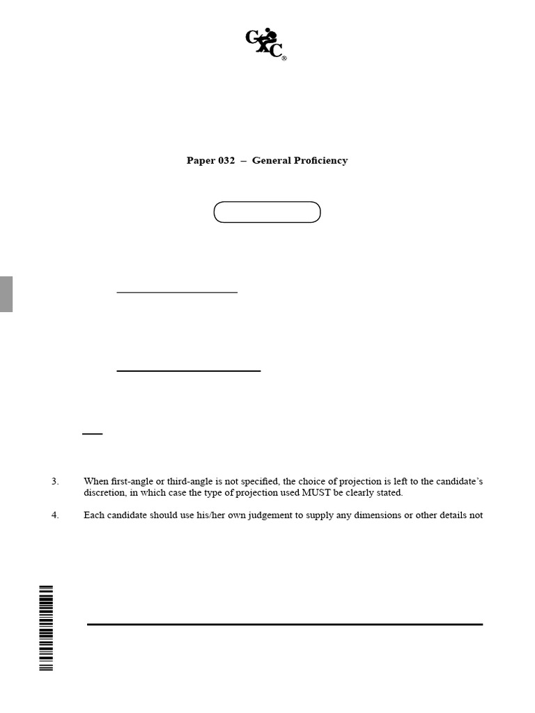 CSEC Technical Drawing June 2014 P032 | PDF