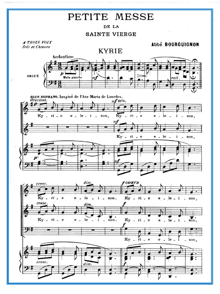 Petite Messe de La Sainte Vierge | PDF