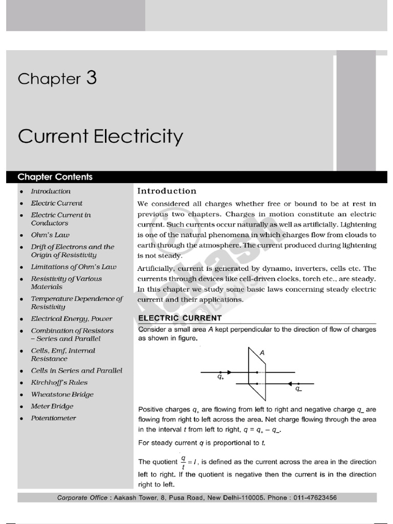 Current Electricity Package | PDF