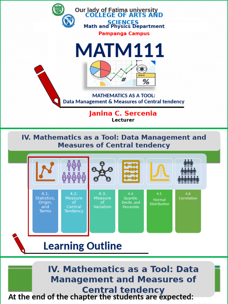 Chapter 4 - Mathematics As A Tool - Data Management | PDF