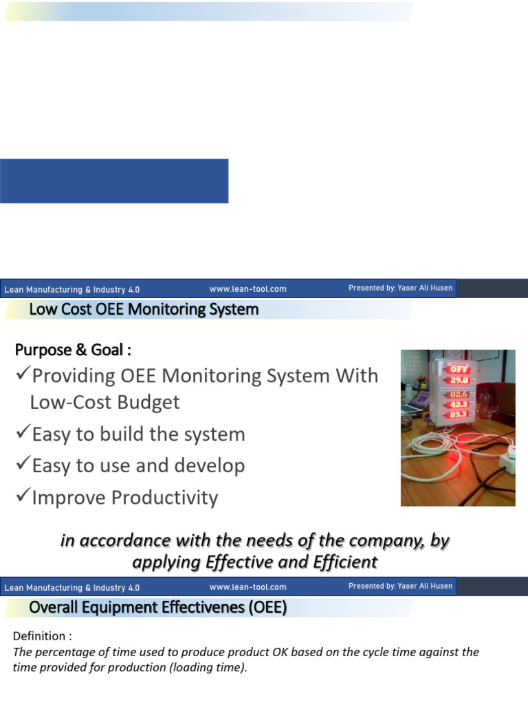 Multi Device Low Cost OEE Monitoring System | PDF