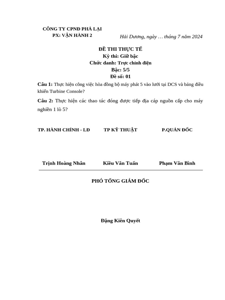 ĐỀ THI TT GIỮ BẬC TCĐ 2024 1-7 | PDF