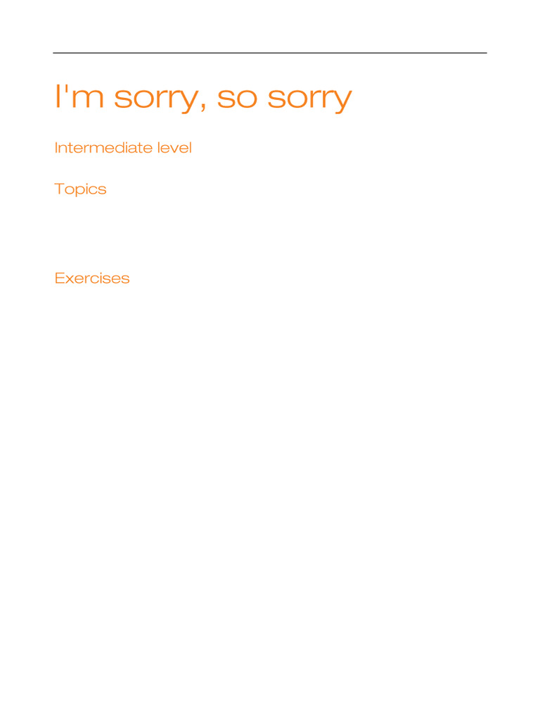 I M Sorry | PDF
