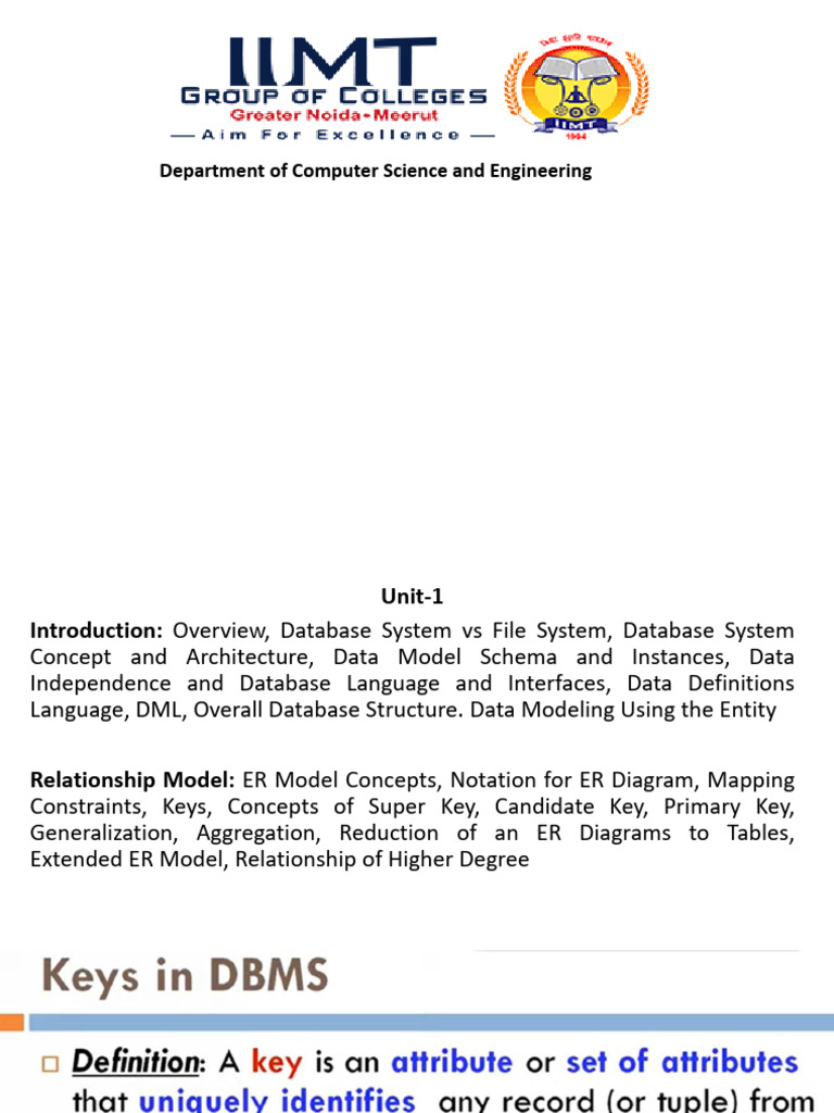 DBMS - Key Concept | PDF