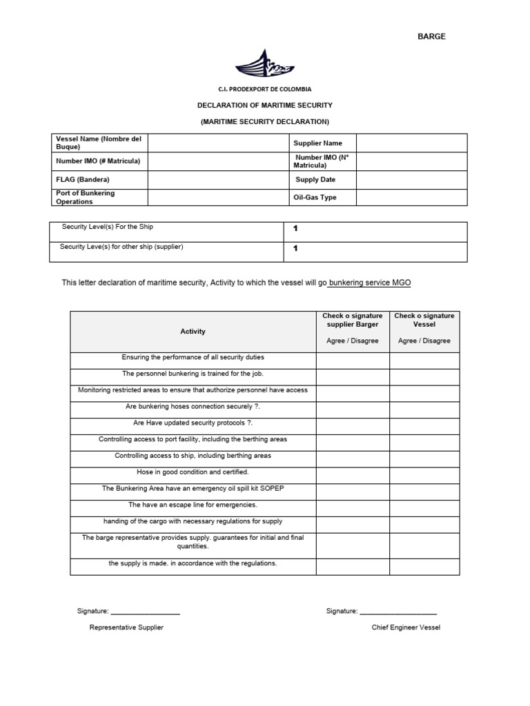 Declaration of Maritime Security | PDF