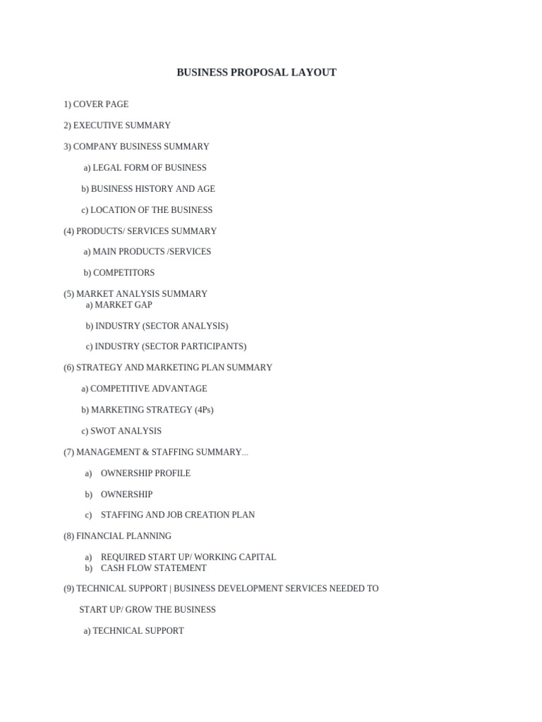 Business Plan Layout | PDF