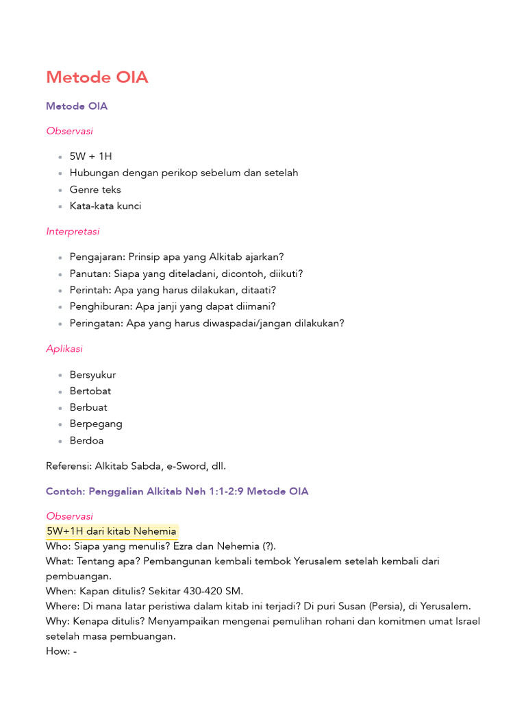 Metode OIA | PDF