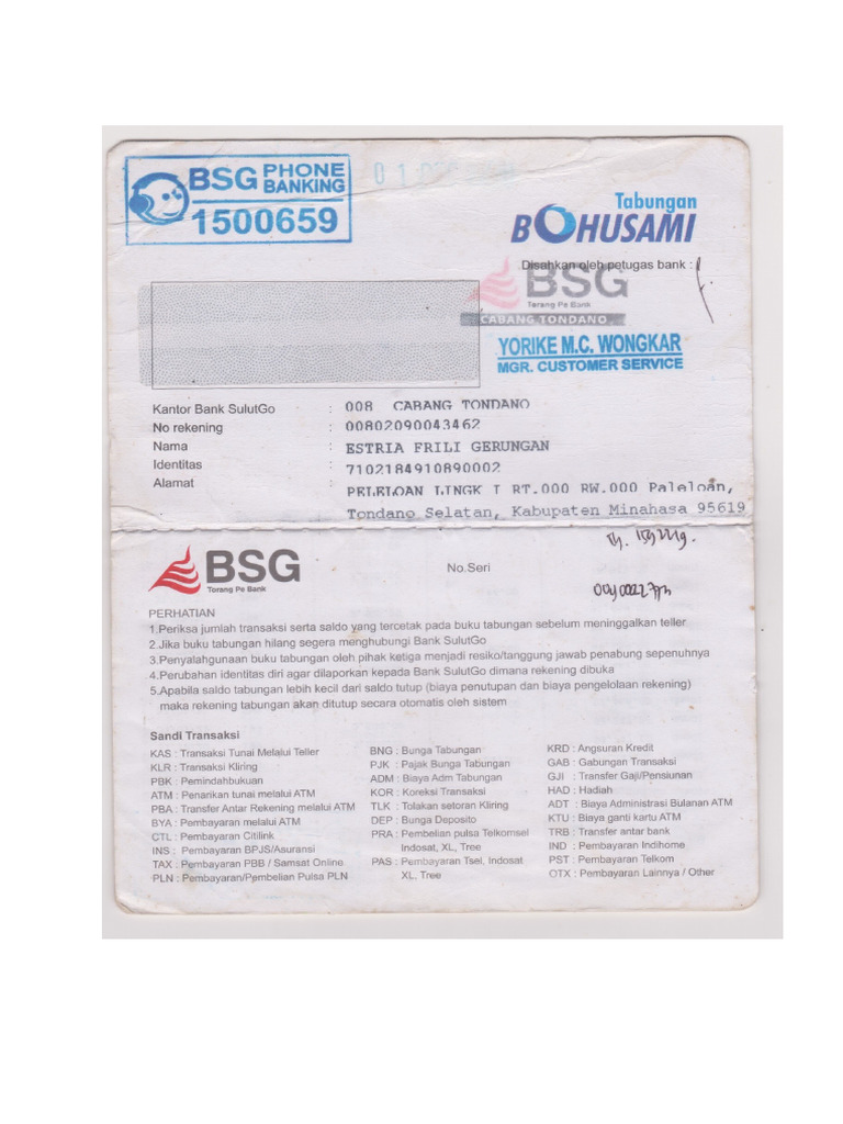 Foto Buku Rek THL | PDF