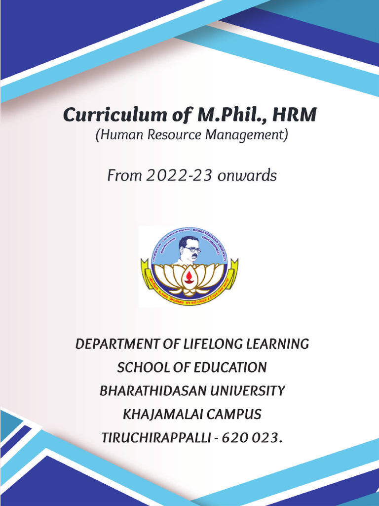 MPhil HRM 2022 | PDF
