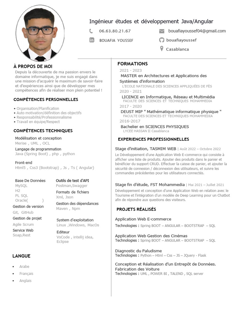 Bouafia Youssef CV | PDF