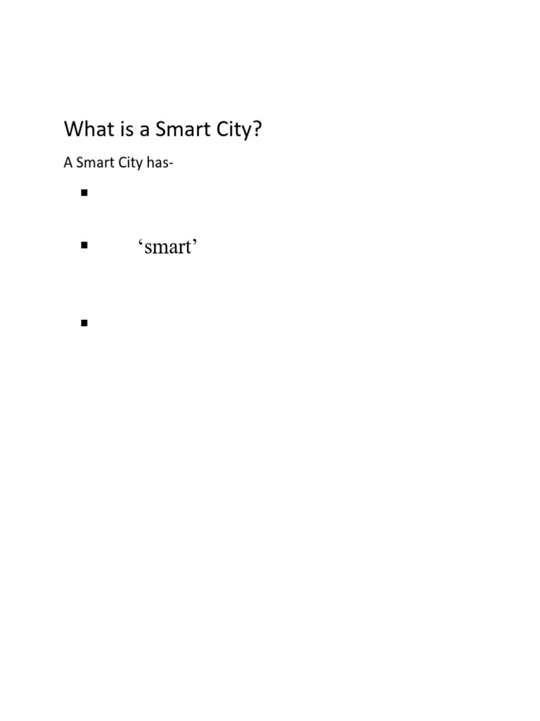 Introduction Smart City | PDF