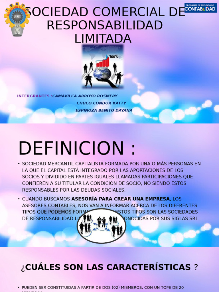 SOCIEDAD COMERCIAL DE RESPONSABILIDAD LIMITADA | PDF