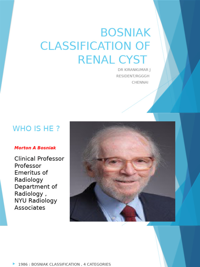 Bosniak Classification Renal Cysts | PDF