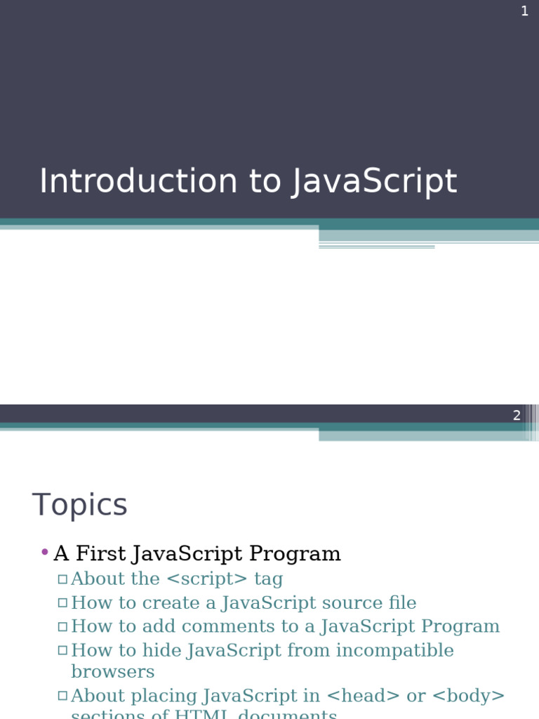 Lecture 7 - Javascript | PDF