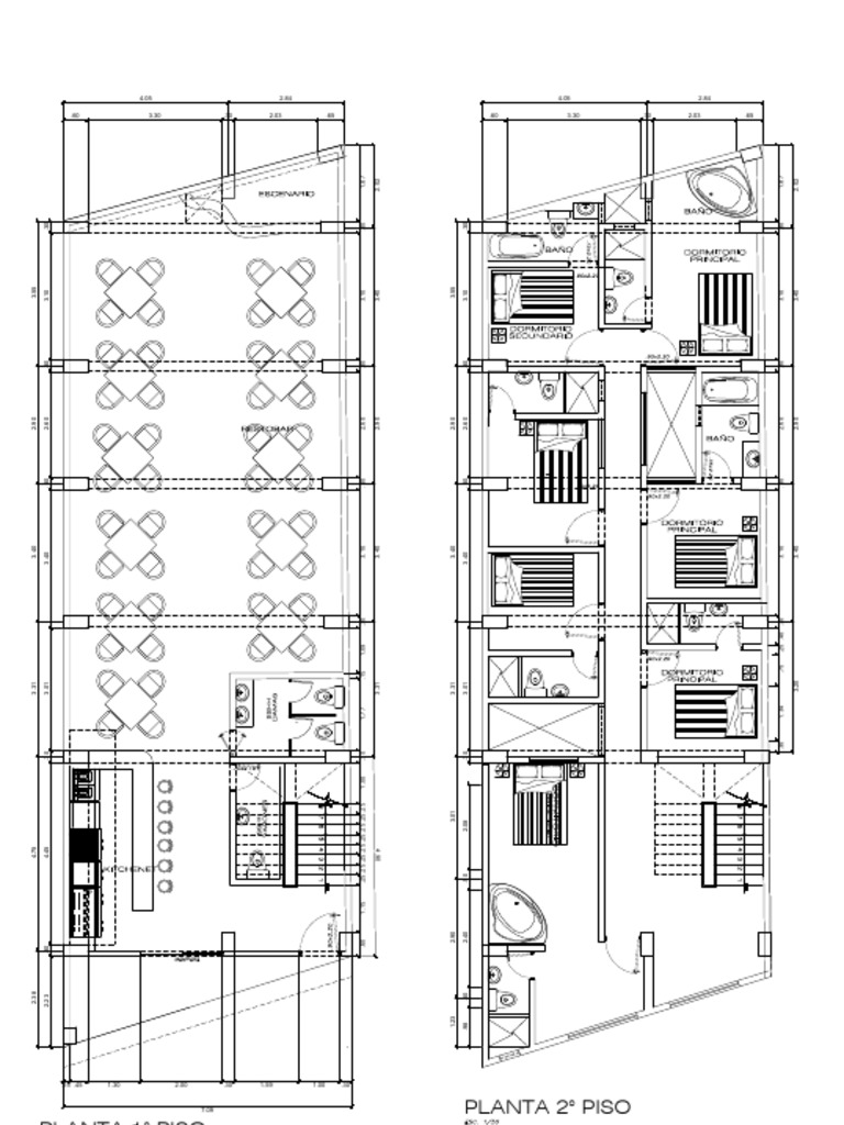 Planta 1° Piso Planta 2° Piso: Escenario Baño | PDF