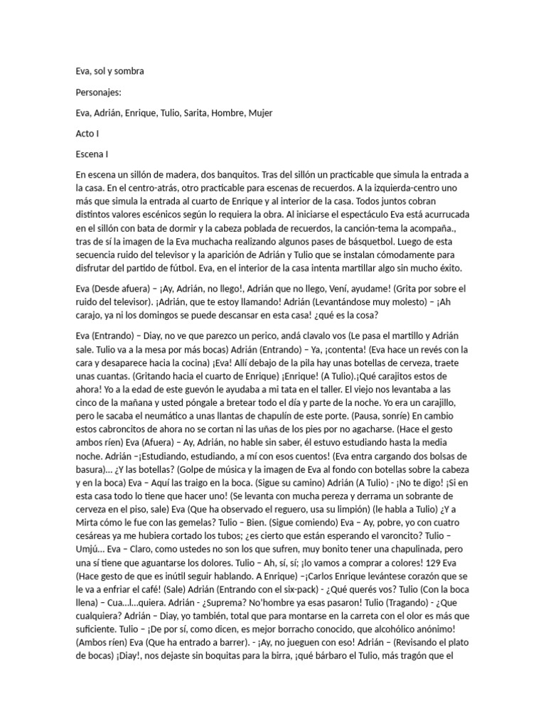 Eva, Sol y Sombra | PDF