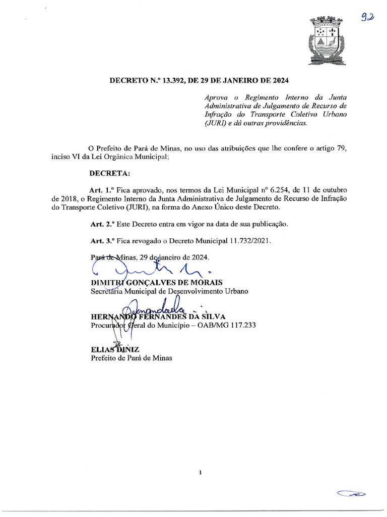 Decreto 13392-2024 - JURI | PDF