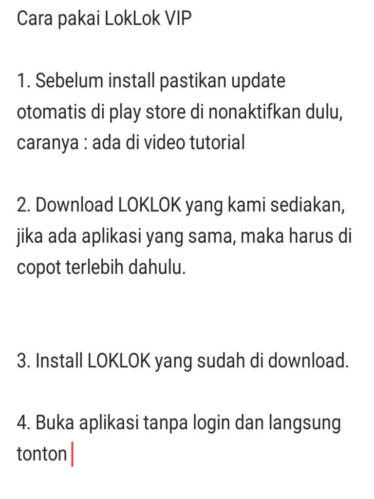Cara Pasang LOKLOK | PDF