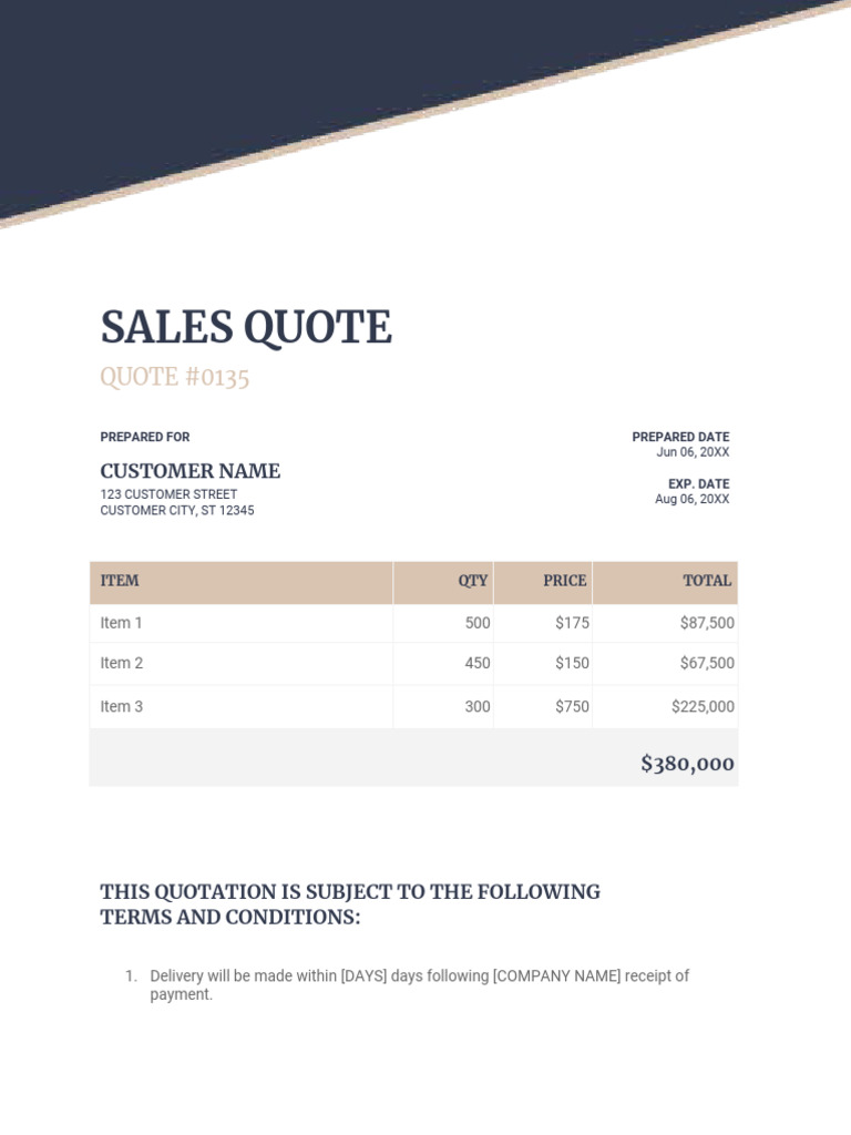 Sales Quote | PDF