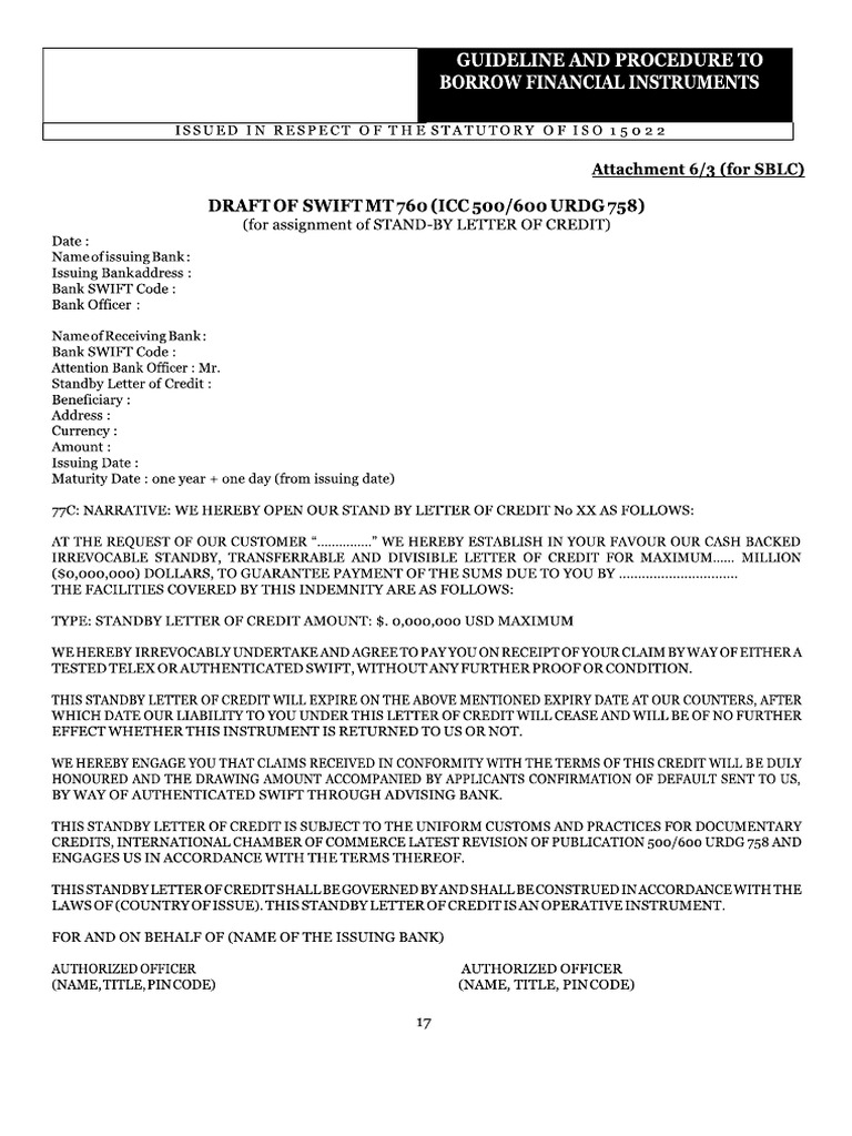 Callable SBLC Text | PDF