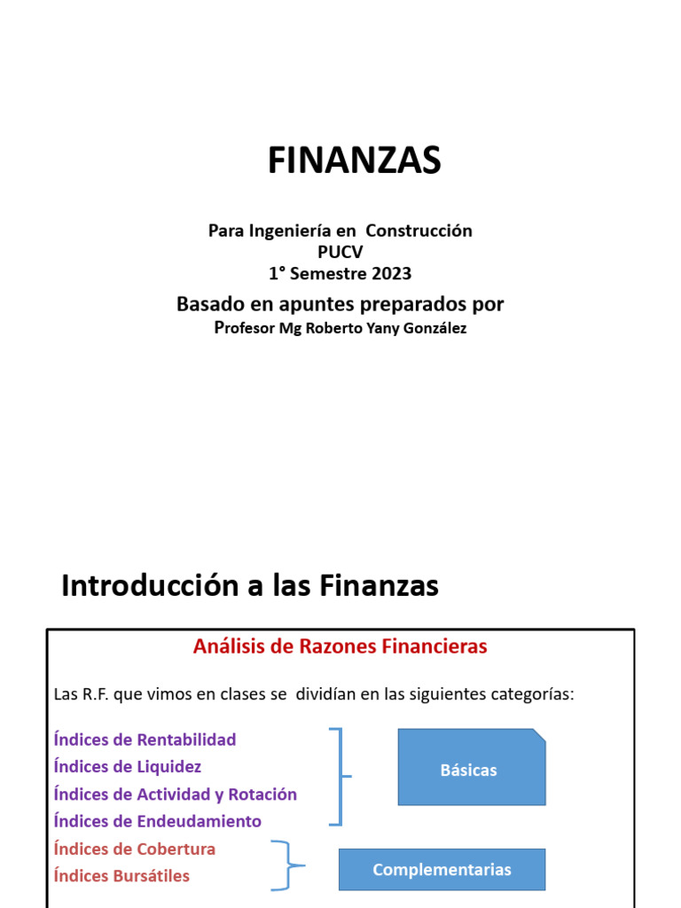 Sesión 4 Finanzas COM 312 1° Semestre 2023 Introducción Al EVA ...