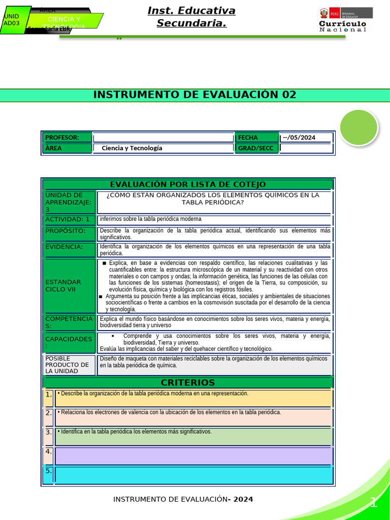 A-3º LC Act 2 - Cyt-Und 3 - Sem 1 | PDF