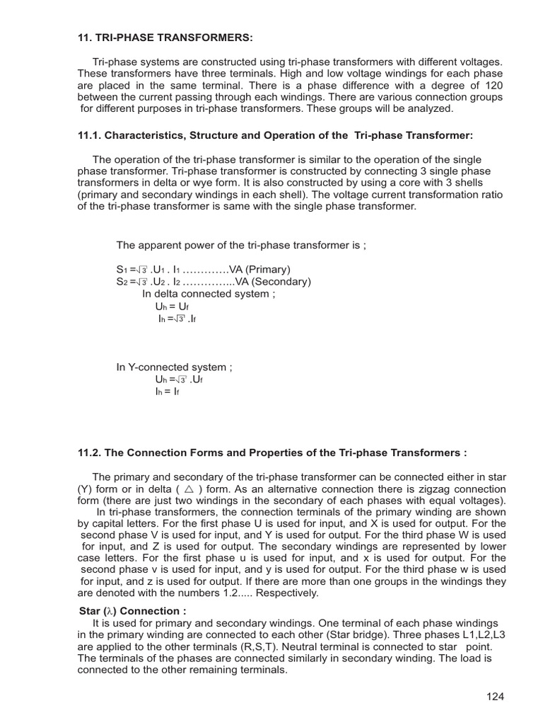Introduction To Tri Phase Transformers | PDF