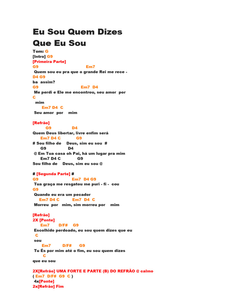 Eu Sou Quem Dizes Que Eu Sou | PDF