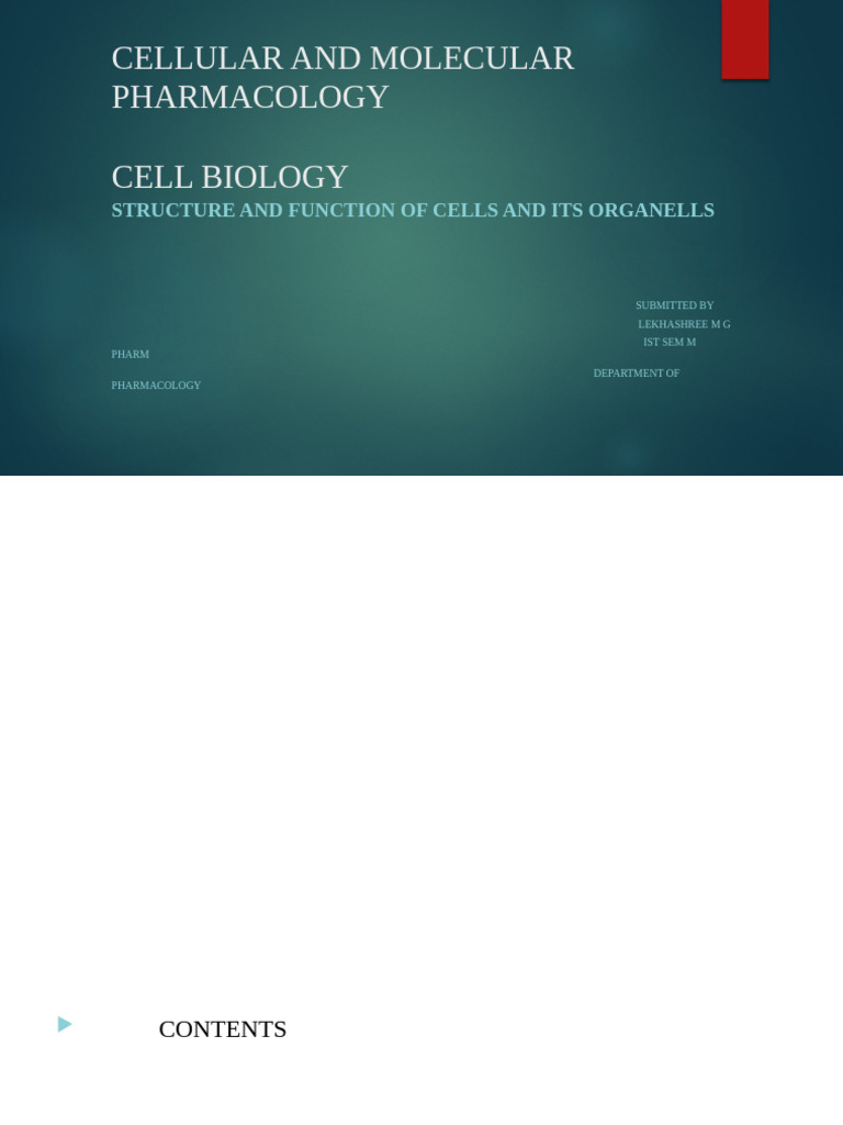 Cellular and Molecular Pharmacology | PDF