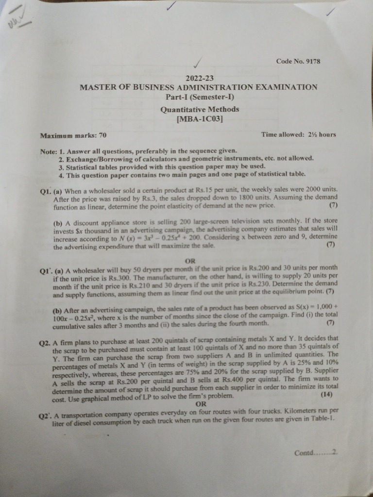 quantitative methods | PDF