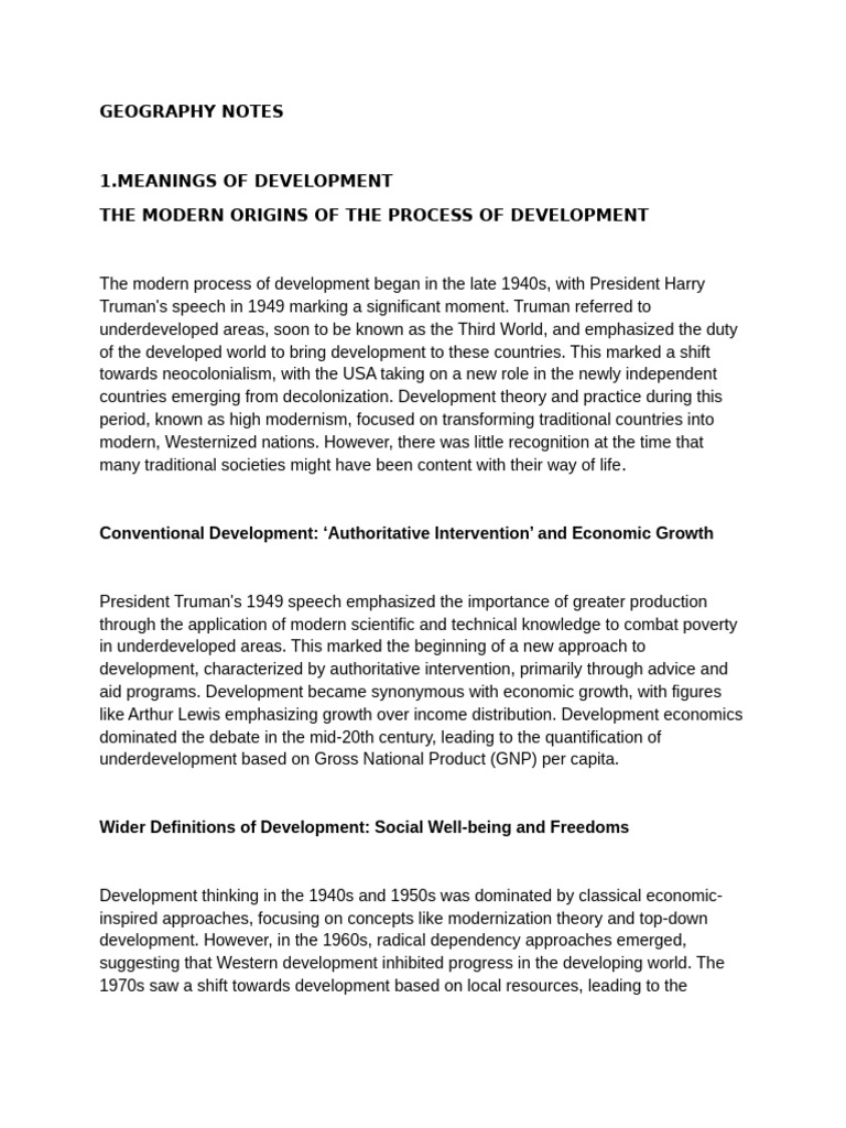 Geography Notes | PDF