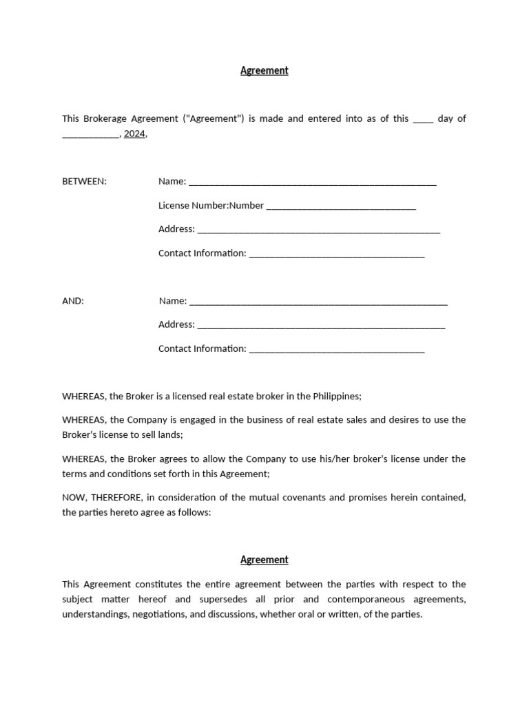 Broker's Agreement-WPS Office | PDF