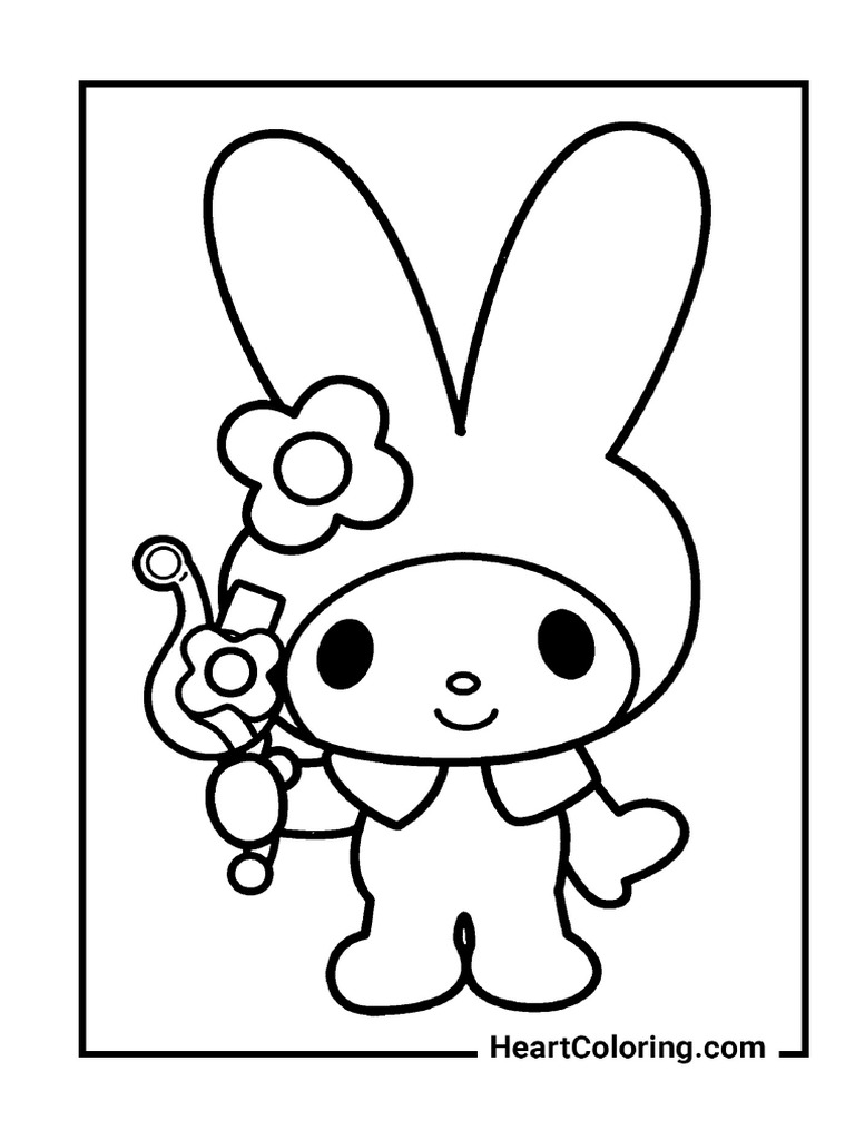 1204 Onegai My Melody Coloring Pages (1) | PDF