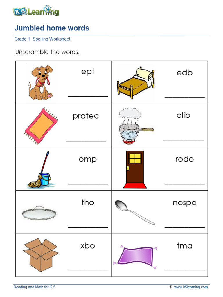 grade-1-jumbled-word-unj | PDF