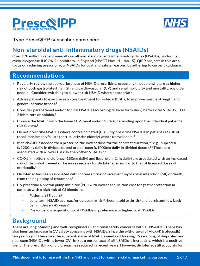NSAID Info Prescribers 0519 | PDF