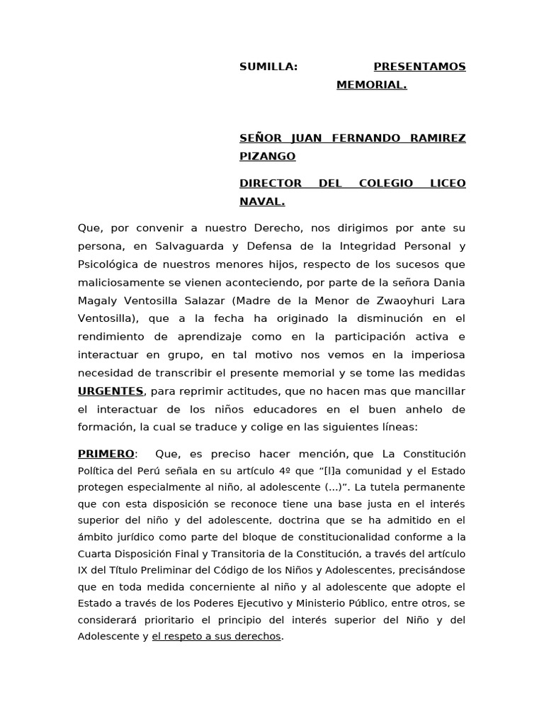 MEMORIAL | PDF