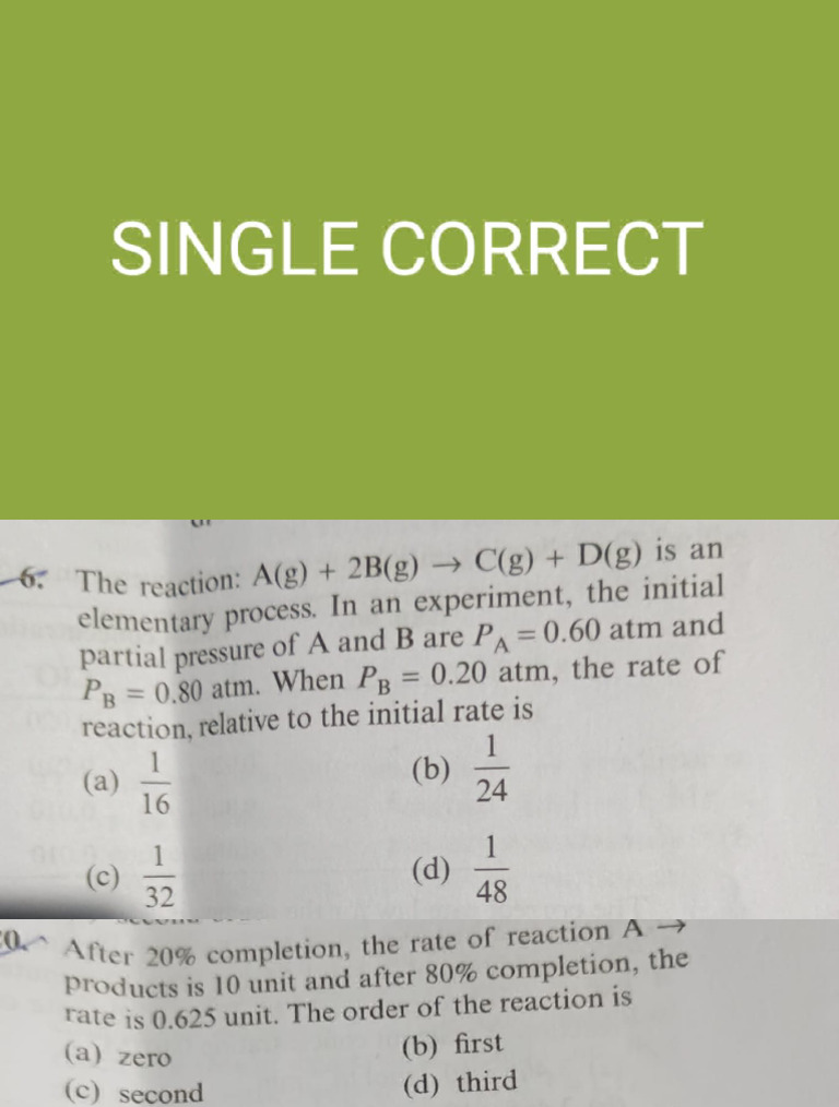 Chemical Kinetics Paper | PDF