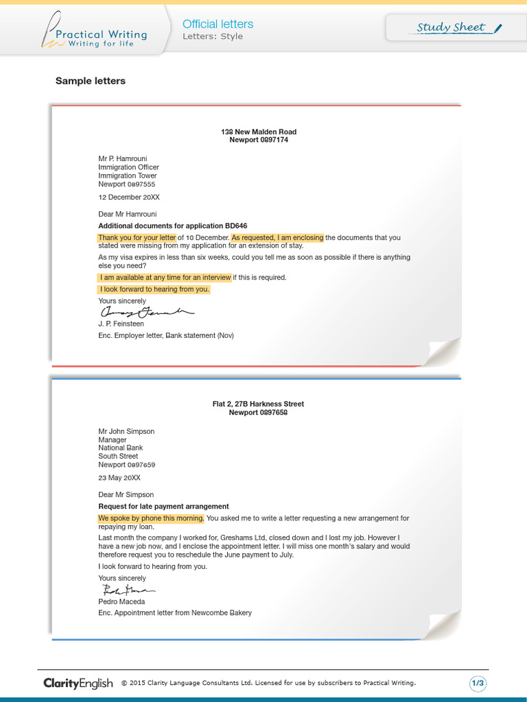 Letter | PDF