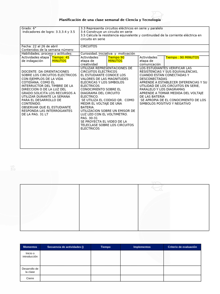 Malla Curricular Segundo Grado | PDF