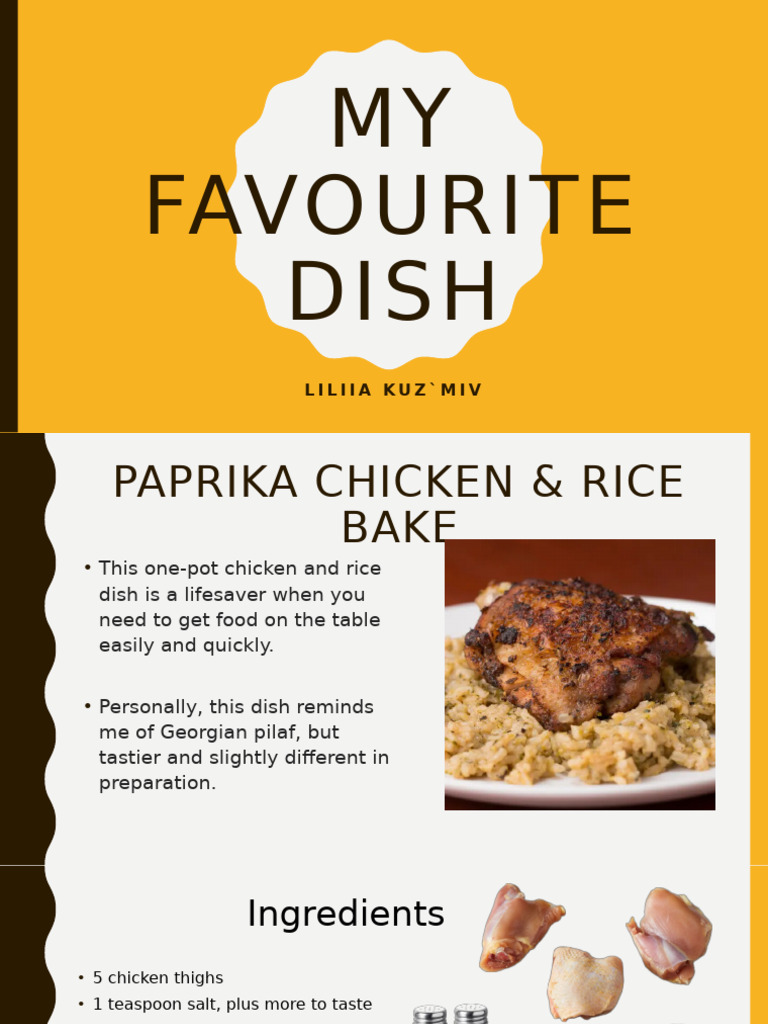 My Favourite Dish | PDF