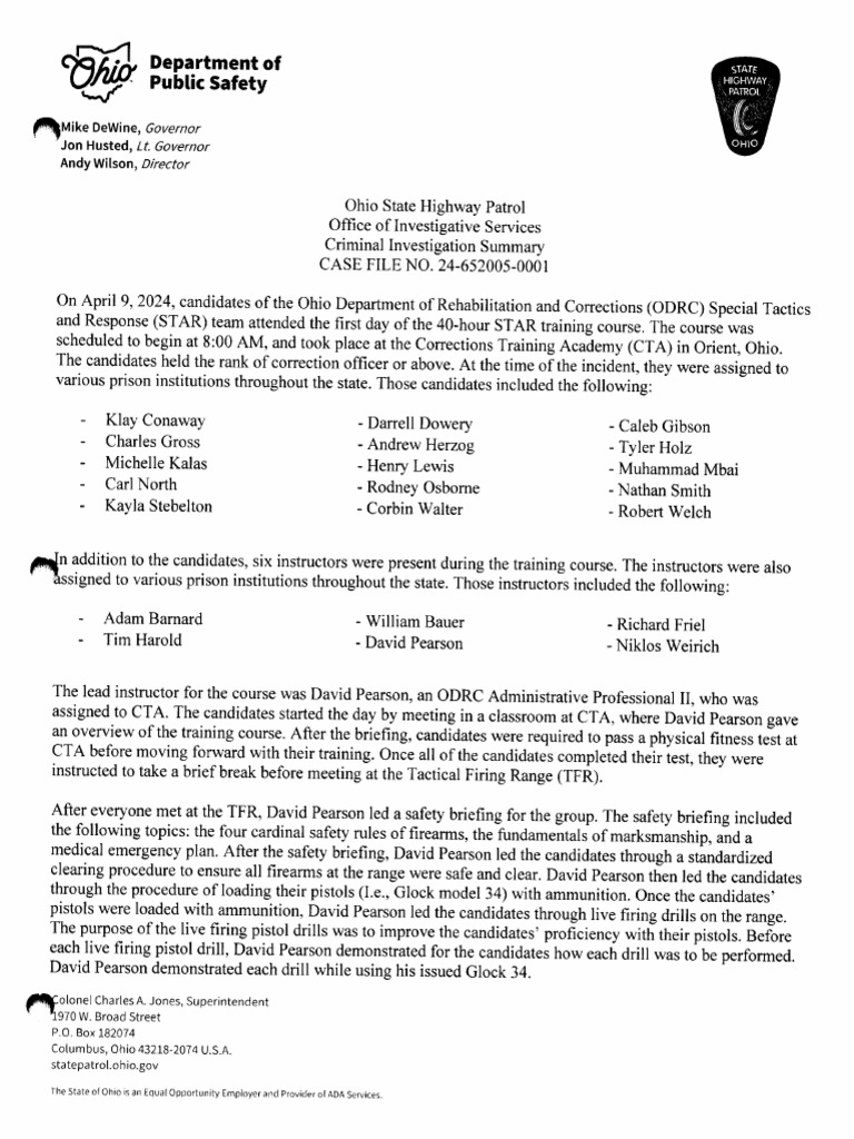 Incident Report in Deadly Ohio Prisons Shooting | PDF