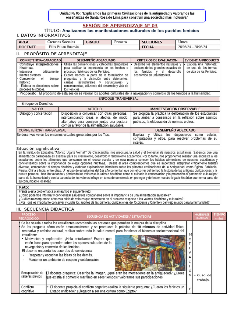 Unidad 5 - Sesión Sem 3 - CCSS 1° | PDF
